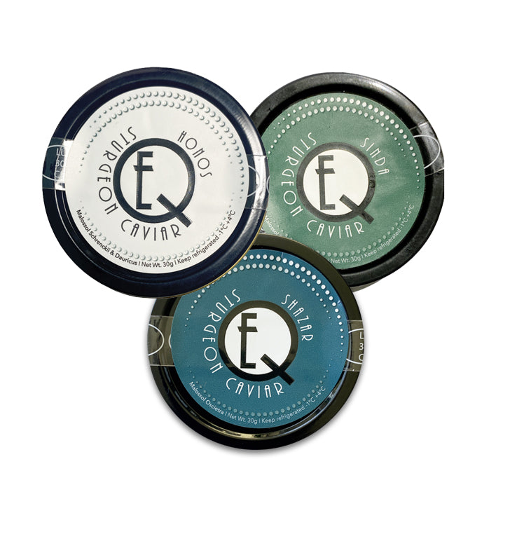 EQ Caviar trio – Montello Gourmet